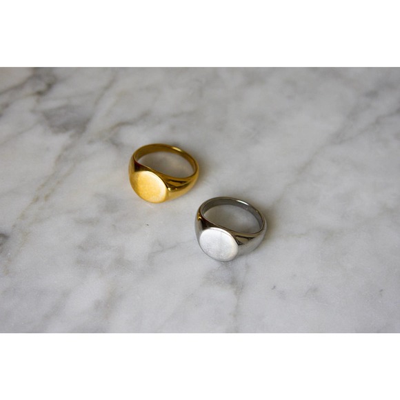 Jewelry | 18k Gold Signet Ring Gold Signet Ring Ring Monogram Ring ...